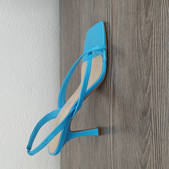 Guess | Shoes | New Guess Patent Turquoise Blue Square Toe High Heel ...